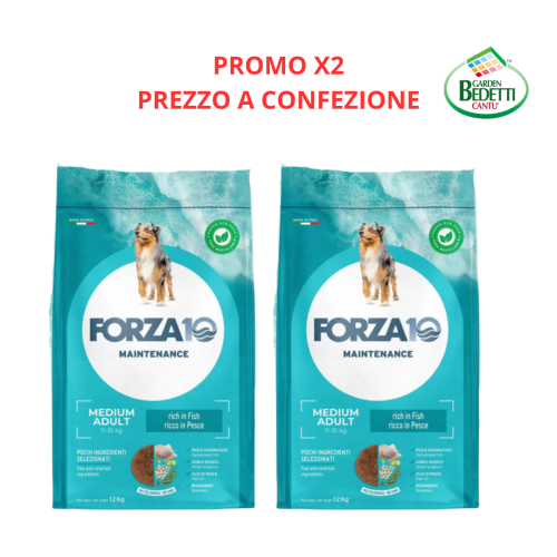 Crocchette per cani Forza 10 pesce 12,5 Kg x2 [prezzo singolo sacco]
